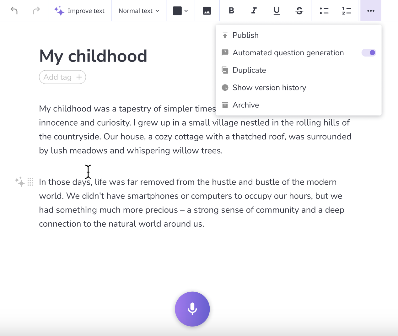 My stories Guide - Memory Hive